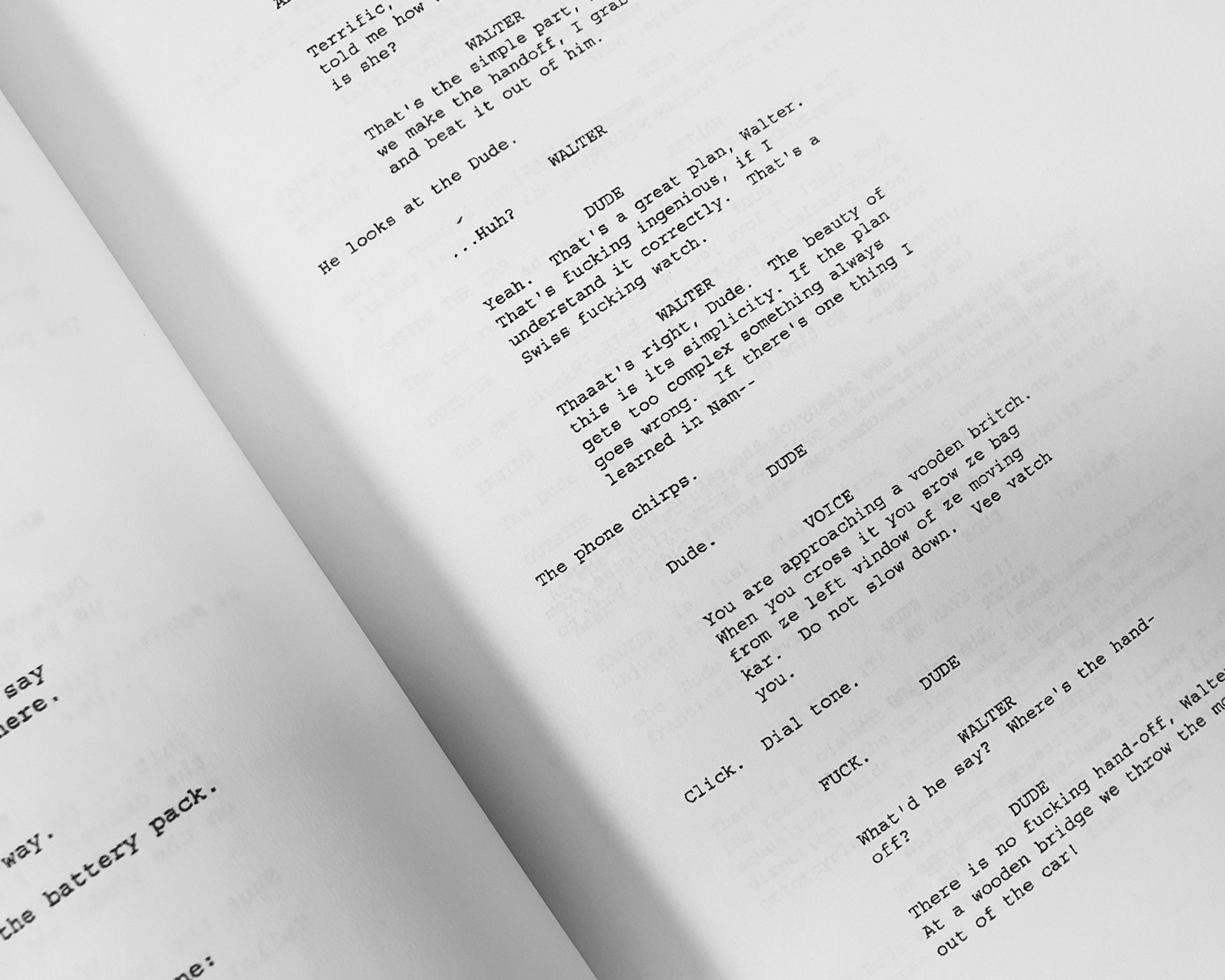 The Big Lebowski Film Movie Script Screenplay With | Etsy