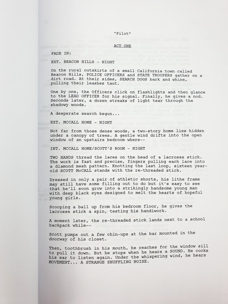 Teen Wolf TV Script Screenplay Signature Autograph Reprint | Etsy