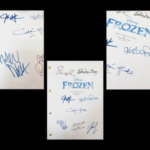 Frozen Film Movie Script with Signatures Autographs Reprint | Etsy