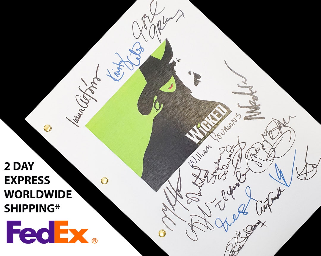 Wicked Broadway West End Musical Script With Signatures, Autographs ...