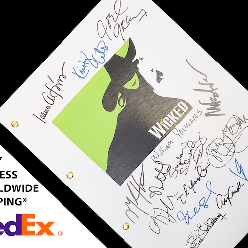 Wicked Broadway West End Musical Script With Signatures | Etsy