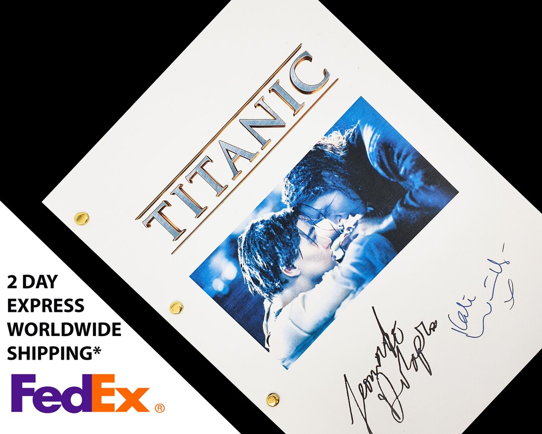 Titanic Film Movie Script Screenplay With Signatures Autograph Reprint ...