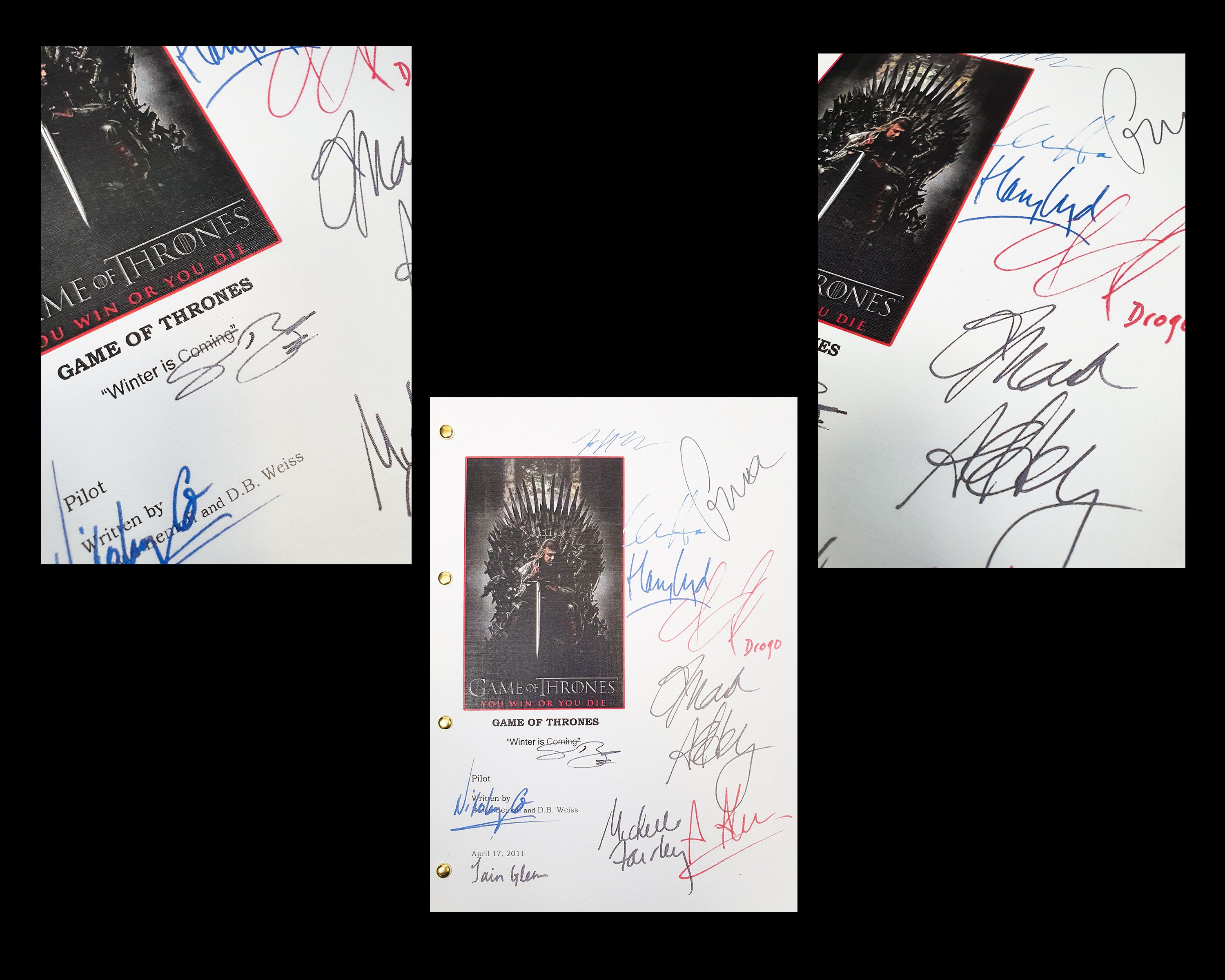 Game of Thrones TV Script with Signatures Autograph Reprint | Etsy