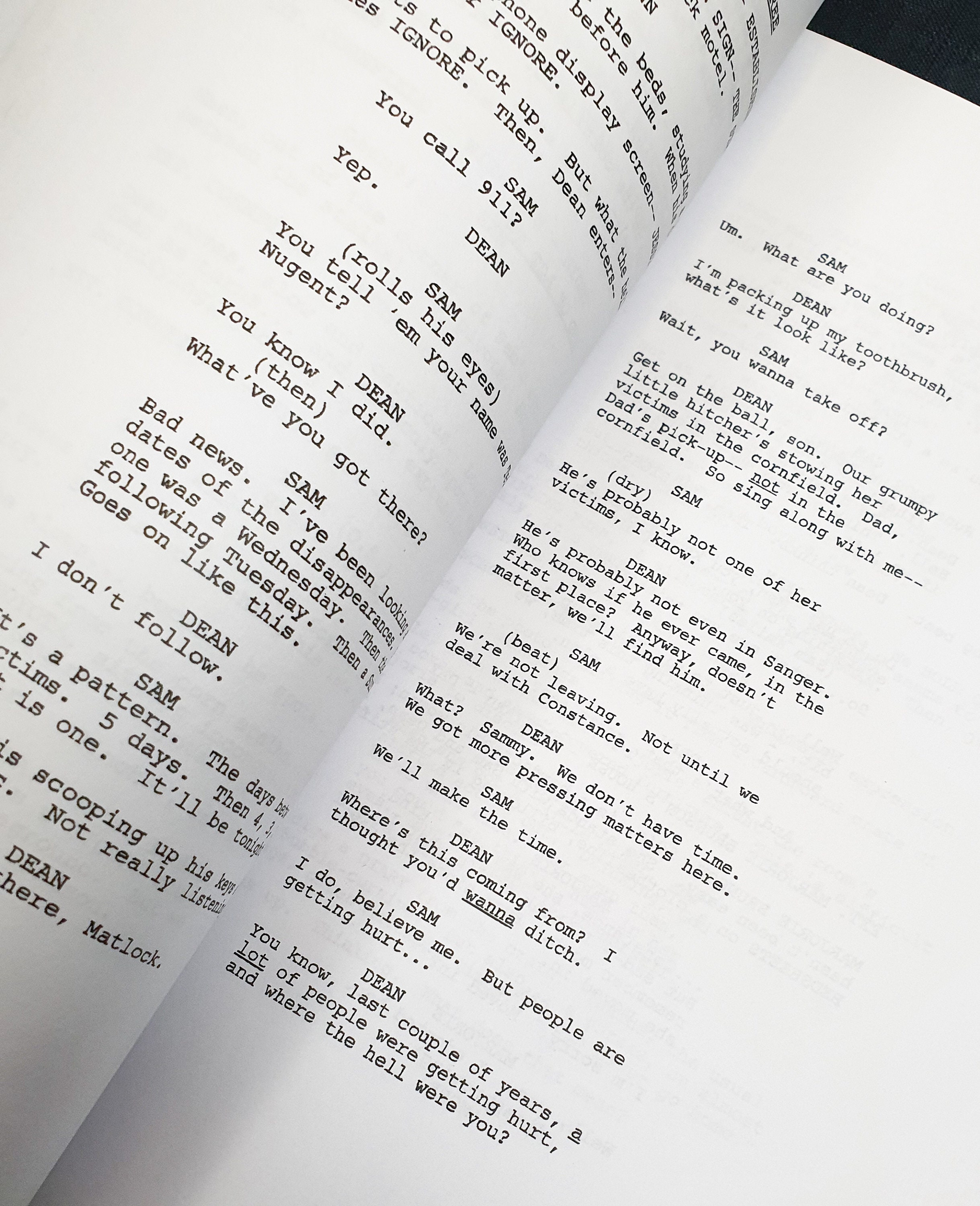 Supernatural TV Script With Signatures Autograph Reprint | Etsy UK