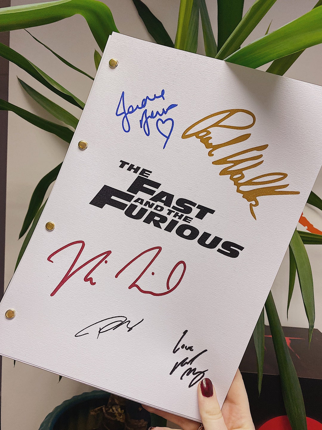 The Fast and the Furious Script Screenplay Signature Autograph Reprint ...