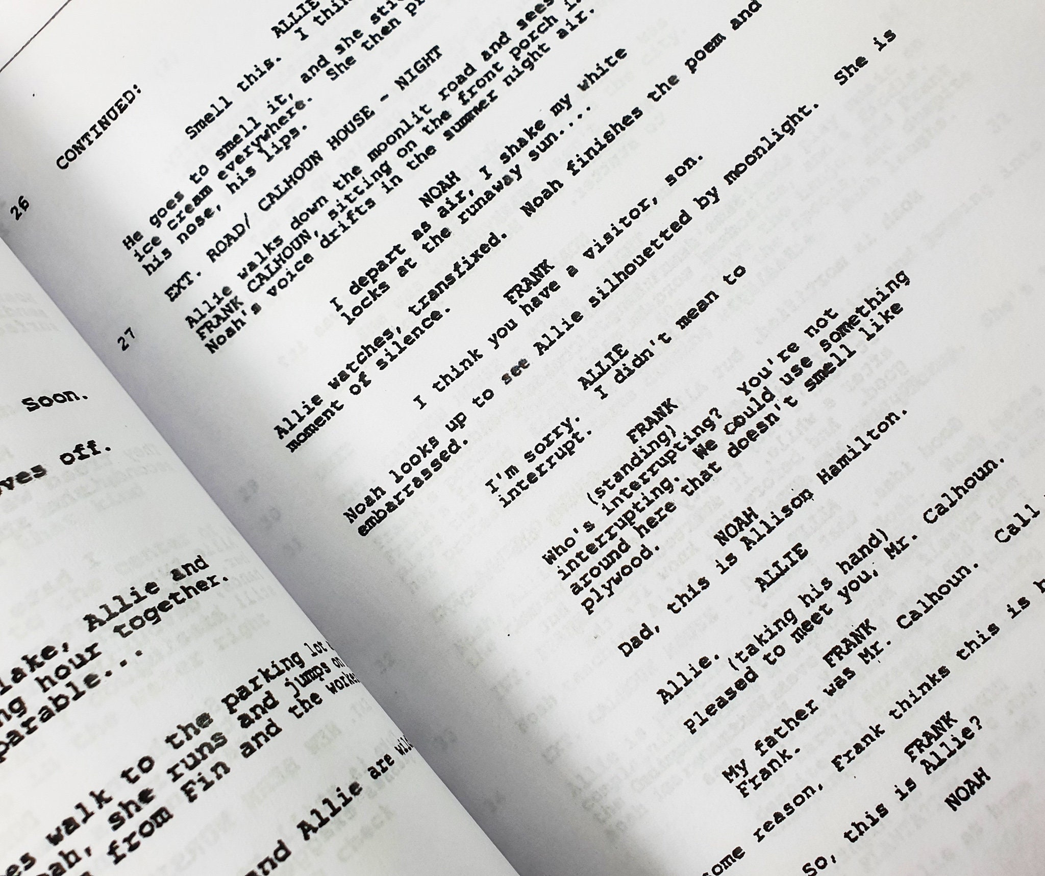 The Notebook Film Script Screenplay with Signatures Autographs | Etsy