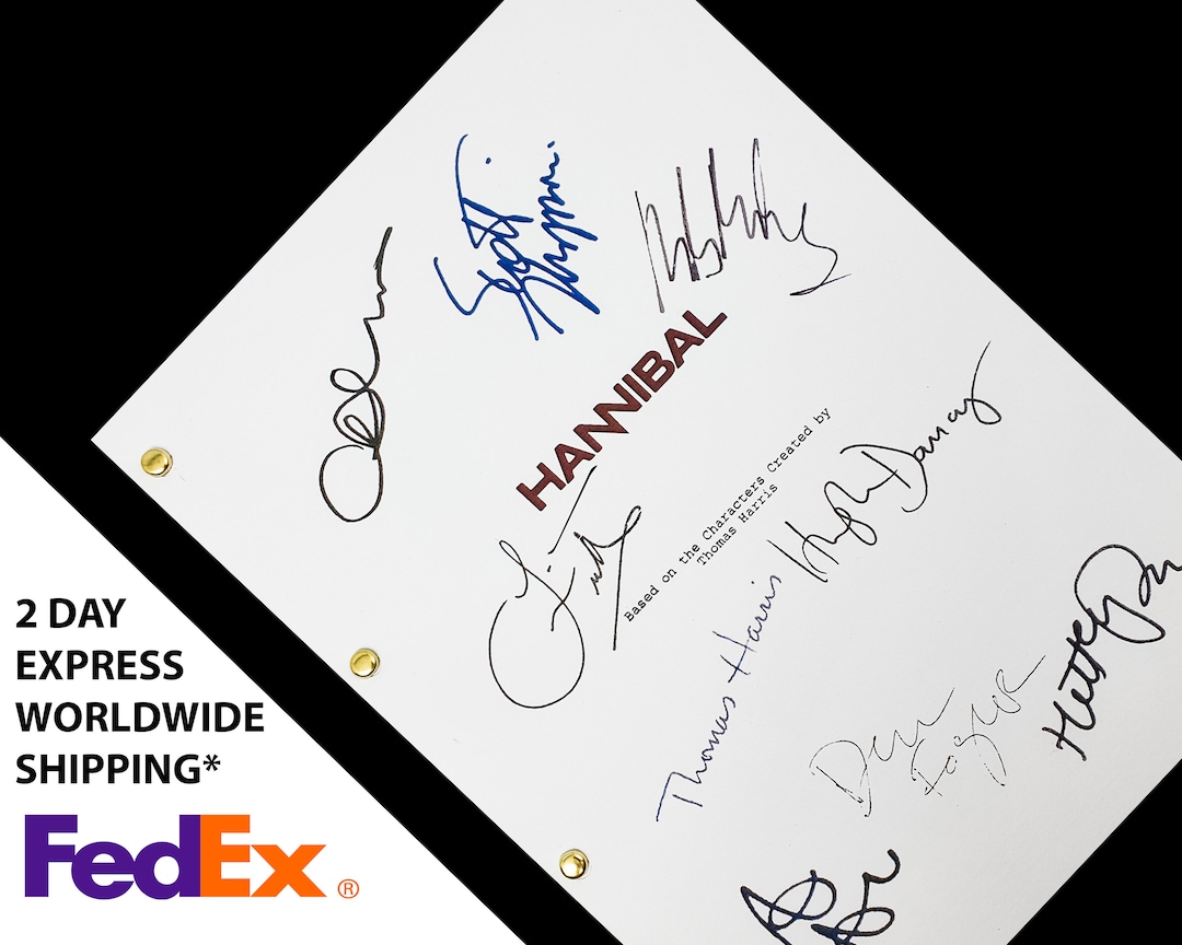 Hannibal TV Script Screenplay Signatures Autograph Reprint Hugh Dancy ...