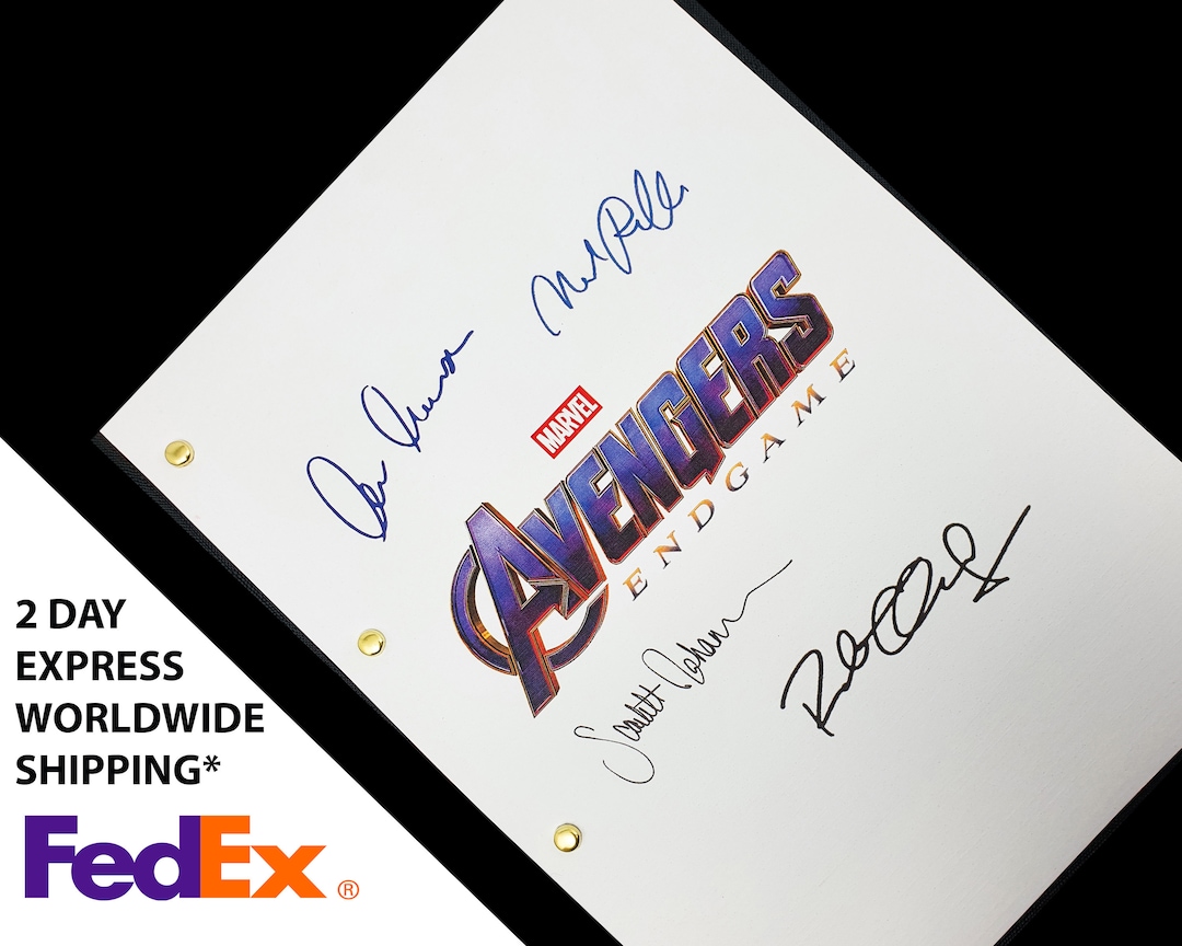 Avengers Endgame Marvel Film Movie Script, Screenplay With Signatures ...