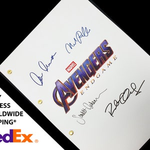 Avengers Endgame Marvel Film Movie Script, Screenplay With Signatures ...