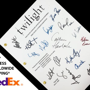 Twilight Film Movie Script Screenplay With Signatures, Autographs ...