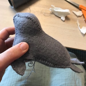 Felt Seal Sewing Pattern: Mama and Baby Stuffed Animals (PDF Pattern ...