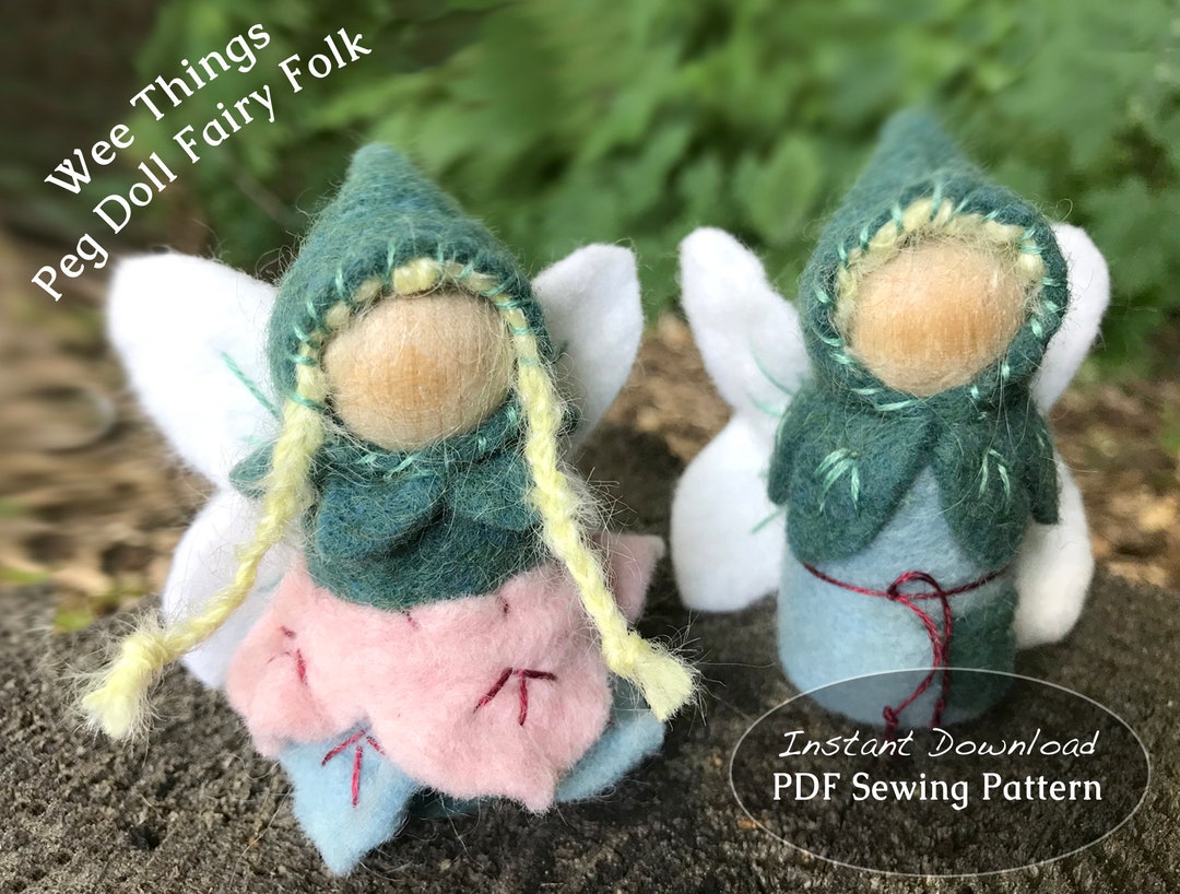 PDF Pattern for Fairy Peg Dolls, Fairy Doll Pattern, Fairy Sewing ...