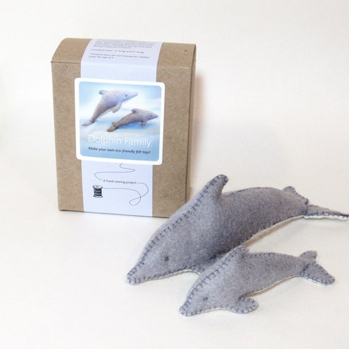DIY Dolphin Family Sewing Kit Complete Sewing Kit for Dolphin - Etsy