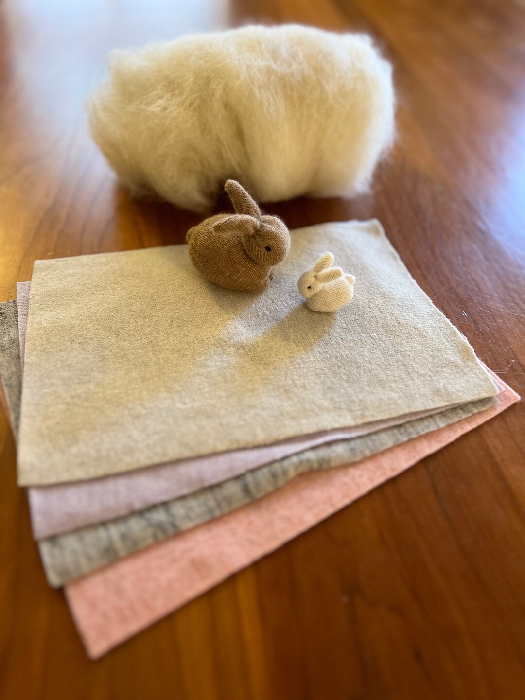 Materials Refill for Wee Rabbits Sewing Kit With Wool Batting and ...