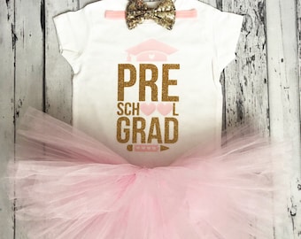 Girls Preschool Graduation Outfit Preschooler Graduate Pre Kindergarten ...