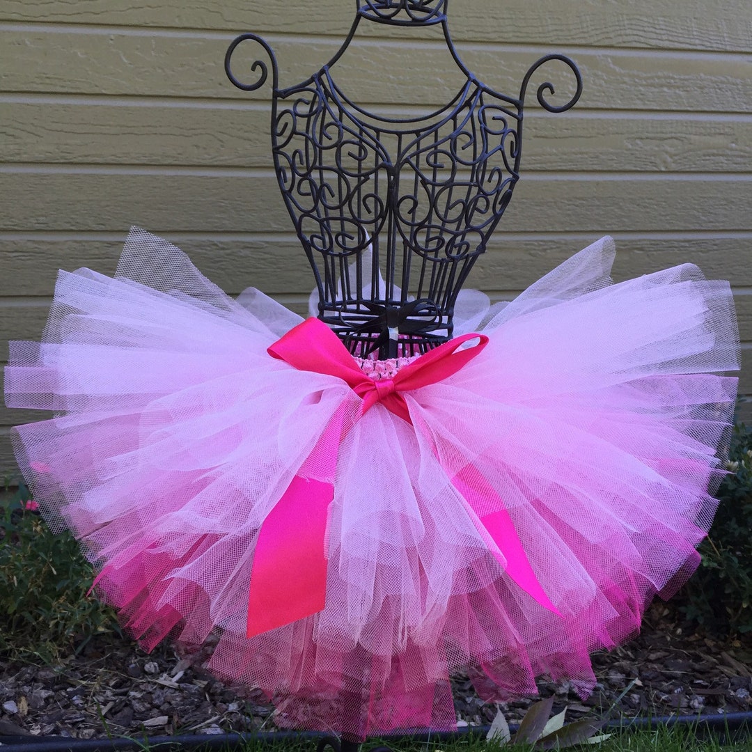 Pink Ombre Tutu, Pink Baby Tutu, Hot Pink Tutu, Light Pink Tutu, Infant ...