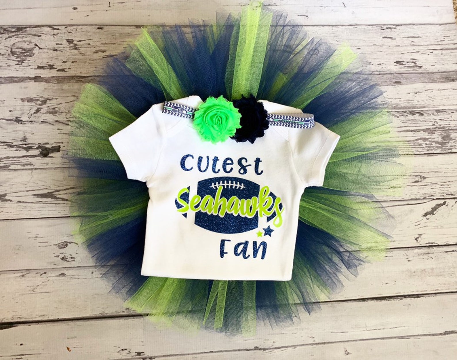 Seattle Seahawks Baby Girl Outfit Toddler Girl's Outfit, Newborn ...