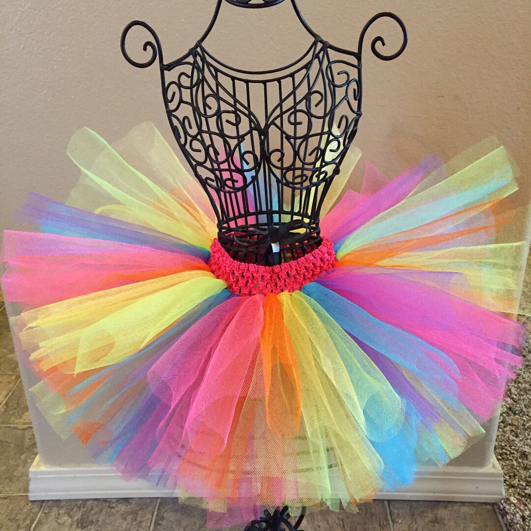 Birthday Tutu, Rainbow Tutu, Colorful Tutu, Baby Tutu, Toddler Tutu ...