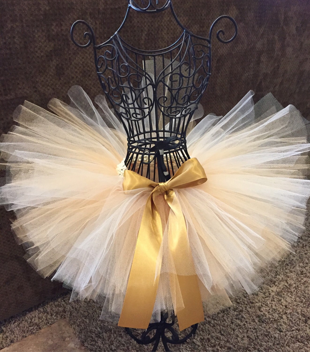 Gold and Ivory Tutu, Flower Girl Tutu, Princess Tutu, Baby Tutu ...