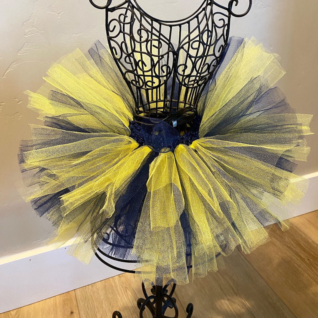 University of Michigan Tutu Navy Blue and Yellow Tutu, Baby Girl Tutu ...