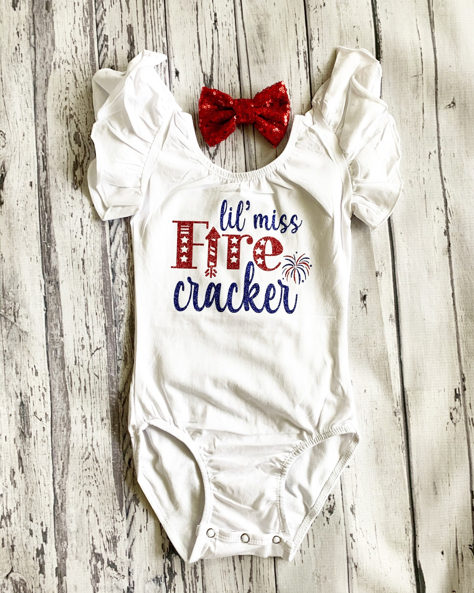 Baby Girl Lil Miss Firecracker Outfit 4th of July Outfit Memorial Day ...