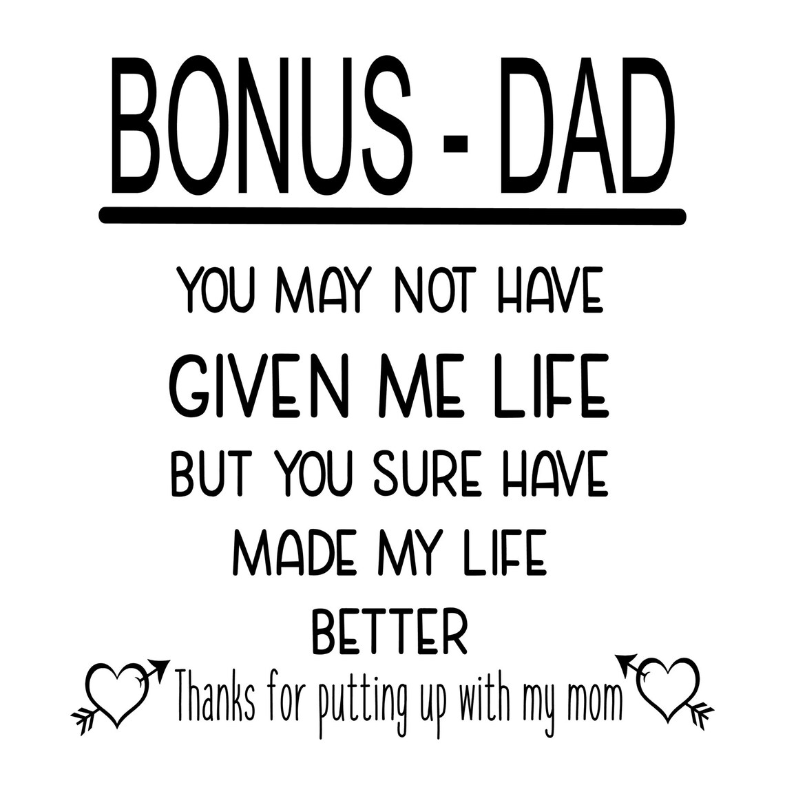 Bonus Dad SVG - Etsy