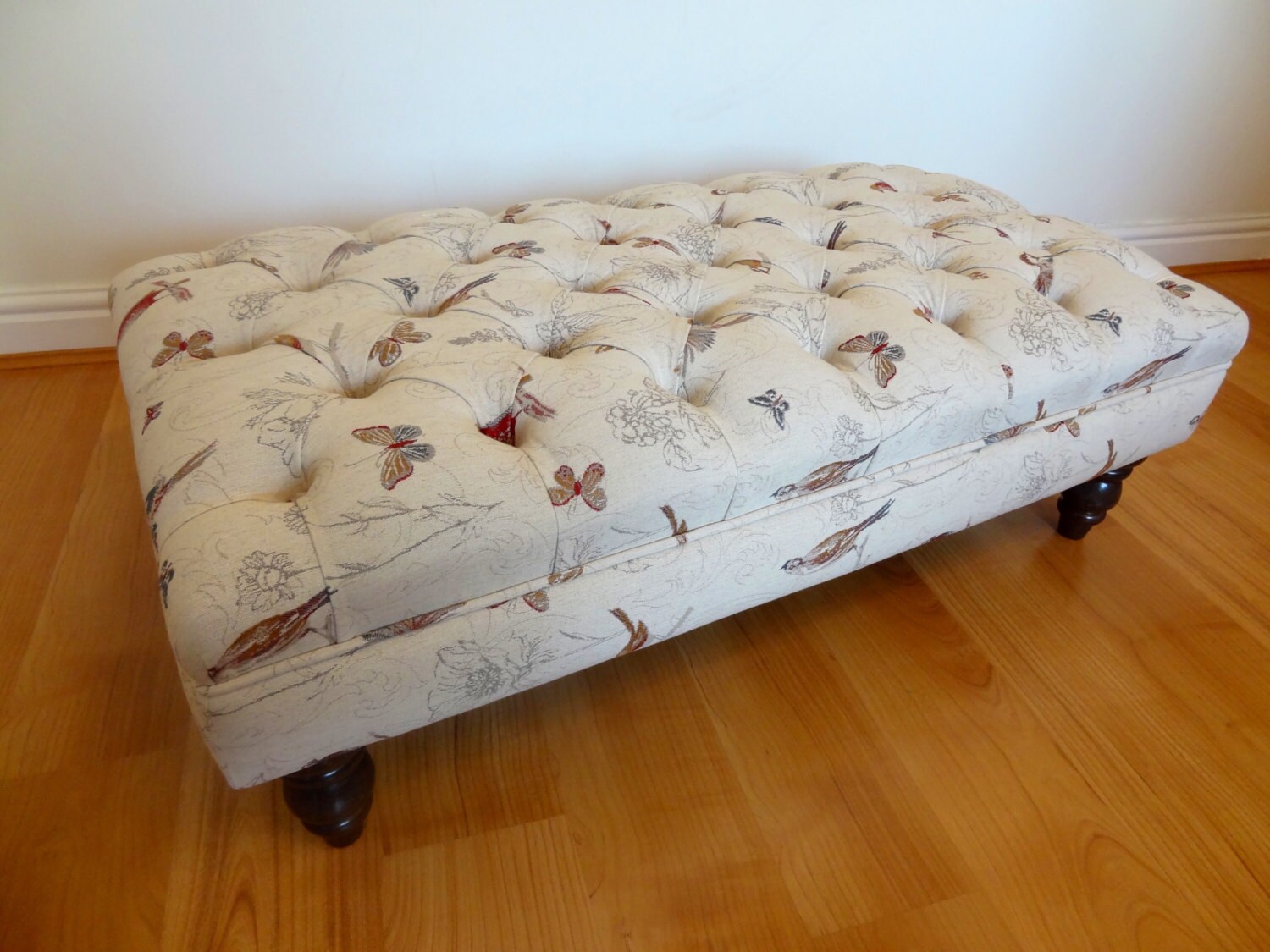 Luxurious Handmade Deep Buttoned Footstool / Coffee Table in Your Own ...