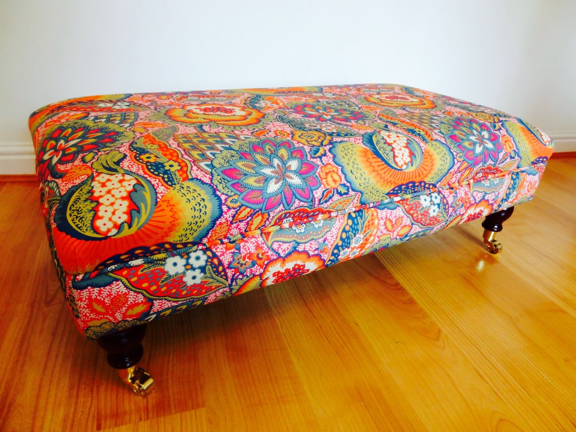 Luxury Handmade Upholstered Footstool/coffee Table in Your Own - Etsy UK
