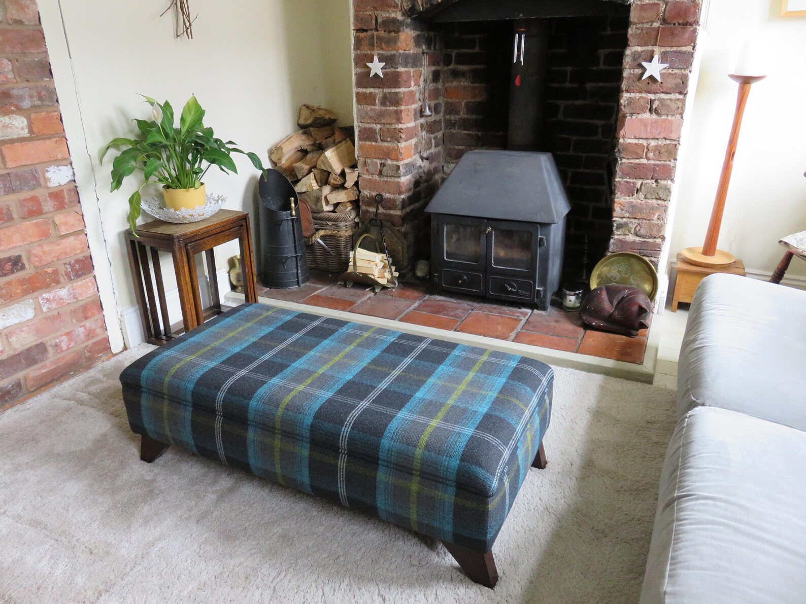 Handmade Upholstered Storage Footstool/ottoman - in Porter and Stone ...