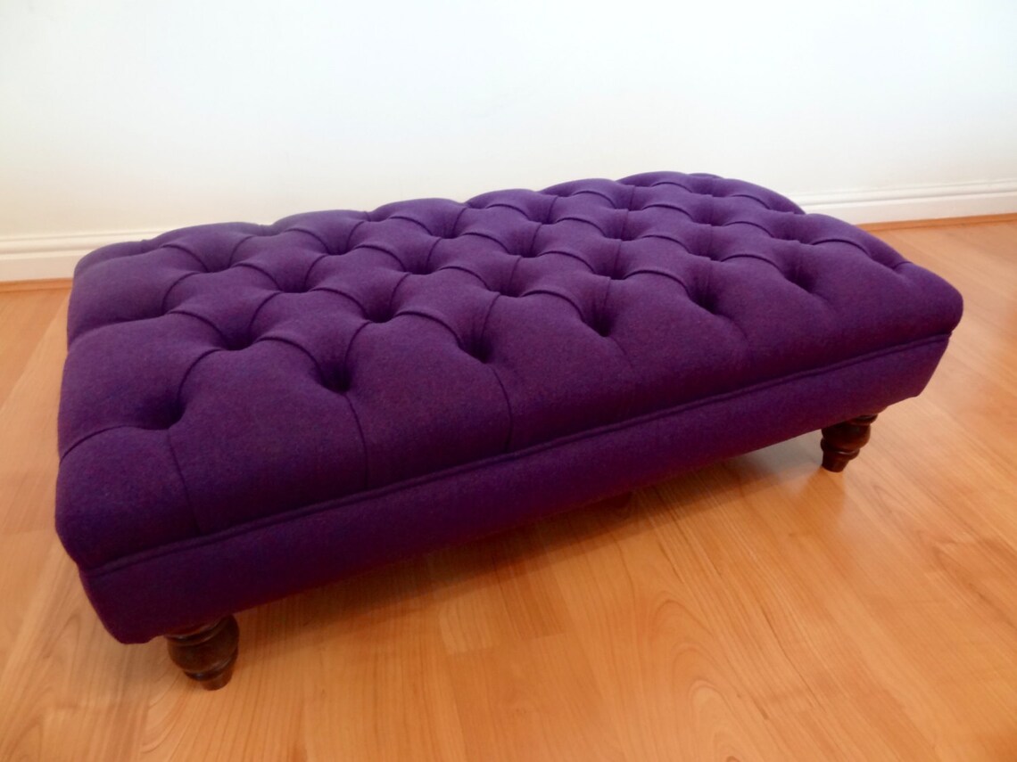 Luxurious Handmade Deep Buttoned Footstool / Coffee Table in Your Own ...