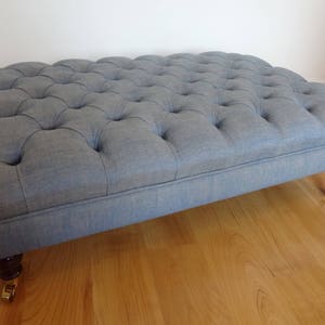 Luxurious Handmade Deep Buttoned Footstool / Coffee Table in Your Own ...