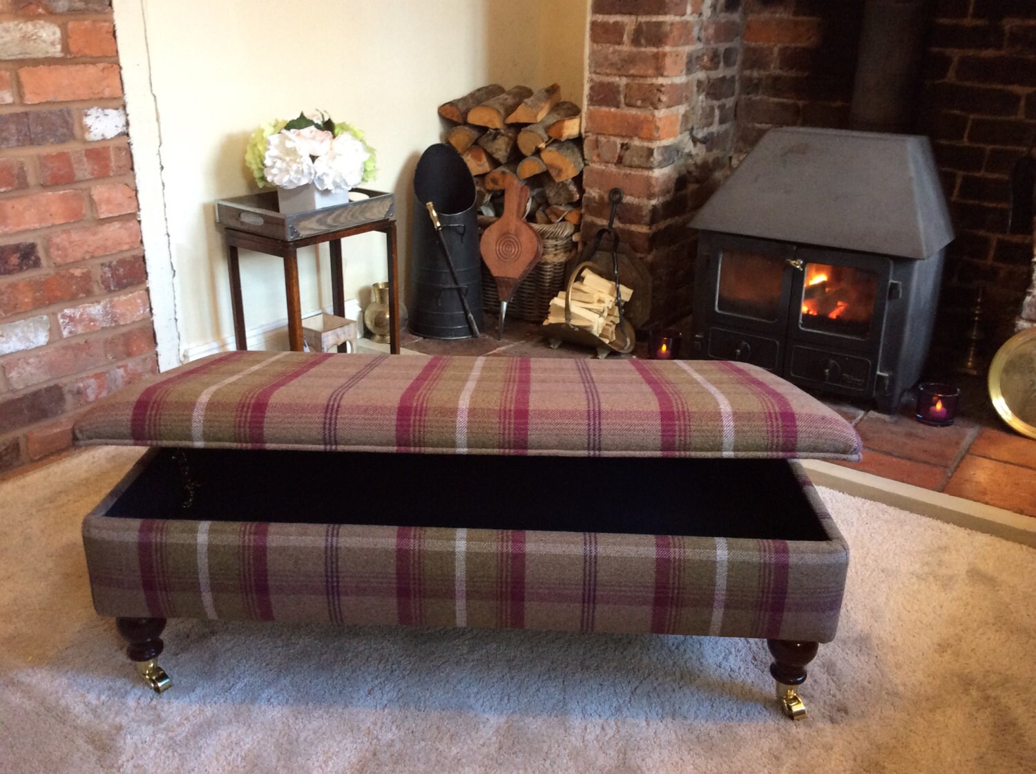 Handmade Upholstered Storage Footstool/ottoman - in Porter and Stone ...