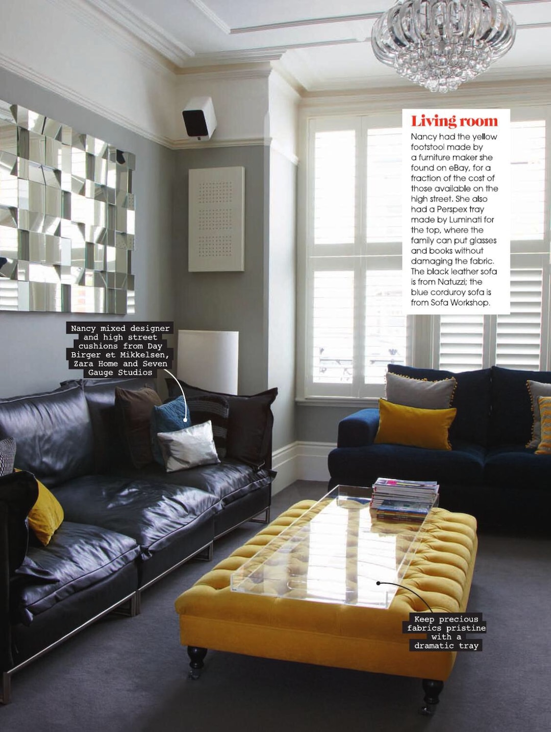 Luxurious Handmade Deep Buttoned Footstool / Coffee Table in Your Own ...