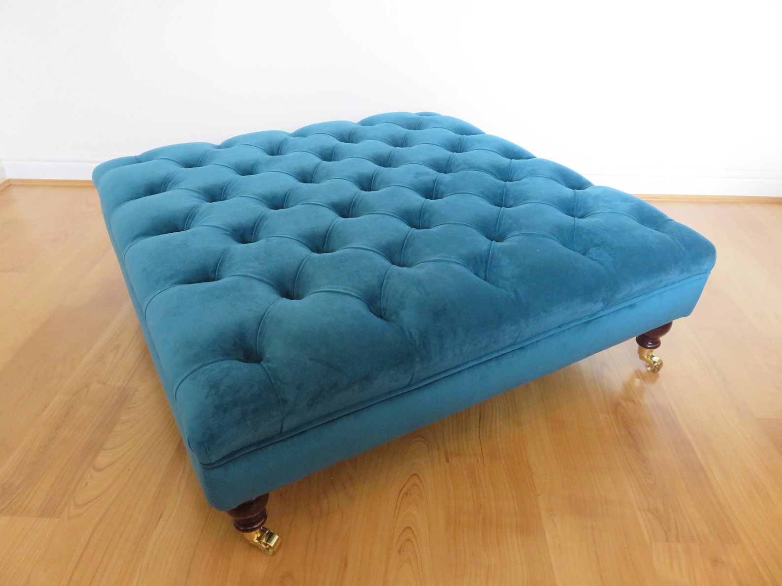 Luxurious Handmade Deep Buttoned Footstool / Coffee Table in Your Own ...