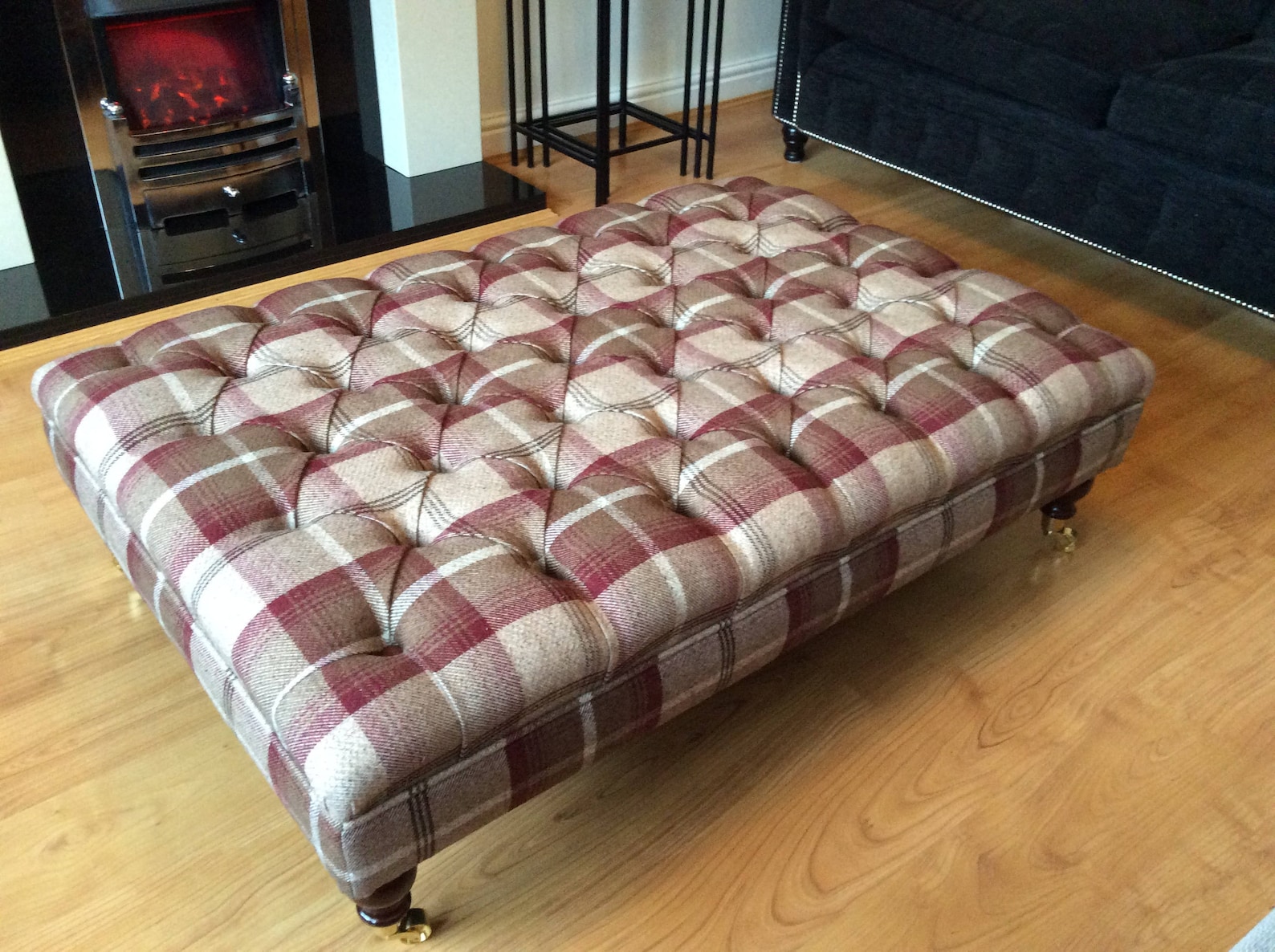 Luxurious Handmade Deep Buttoned Footstool / Coffee Table in Your Own ...