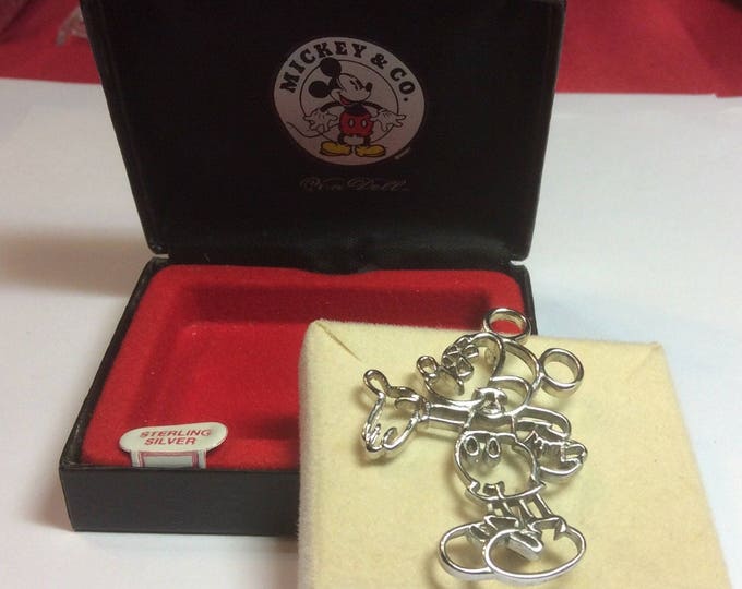 Van Dell Disney Large Mickey Mouse Pin Sterling Silver - Etsy