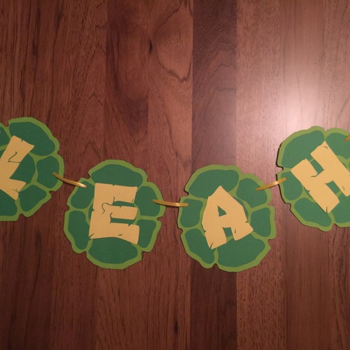 Teenage Mutant Ninja Turtle Banner TMNT Party Banner Ninja - Etsy