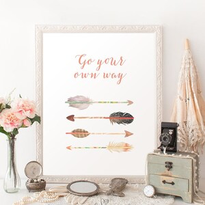 Printable Art Arrow Art Print Go Your Own Way Originality - Etsy