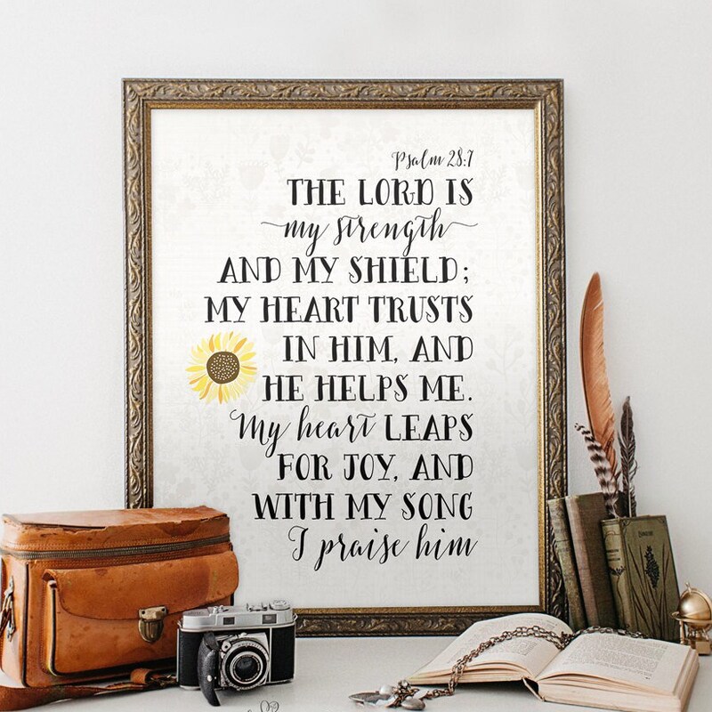 Psalm 28 7 - Etsy