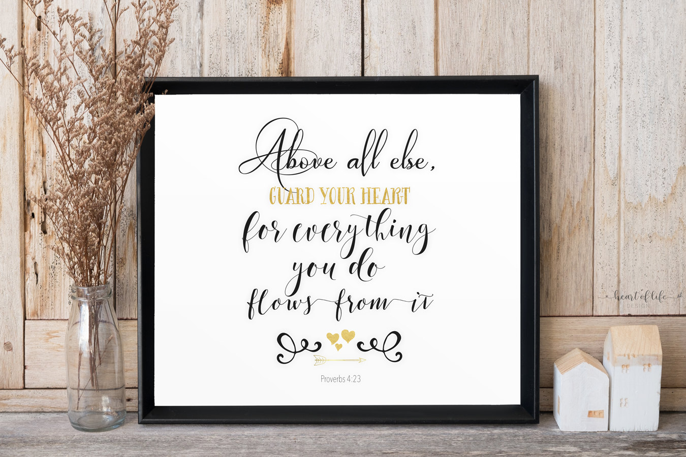 Proverbs 4 23 Bible verse printable art Above all else guard | Etsy