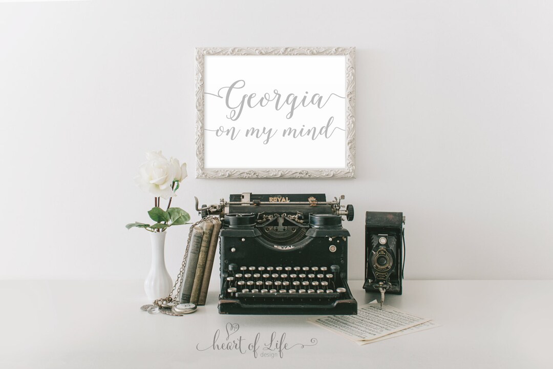 Georgia on My Mind Printable Art Georgia State Print Song Lyric ...