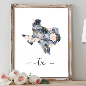 Texas Printable Digital Download Art Print Texas Print for Nursery TX ...