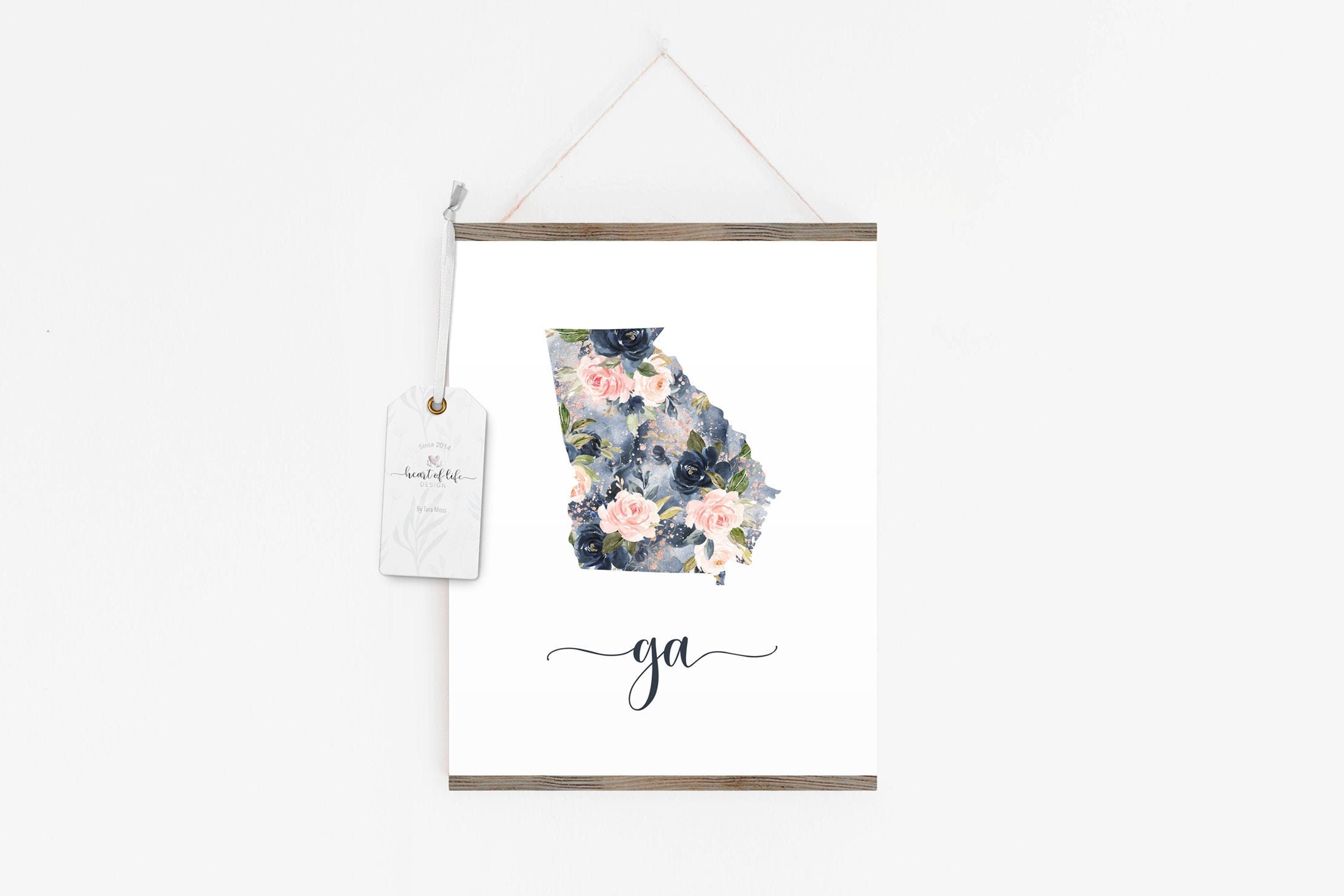 Georgia Printable Digital Download Wall Art State Print - Etsy