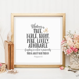 Square Printable Art Black and White Bible Verse Art Print - Etsy