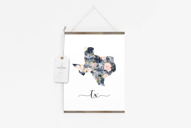 Texas Printable Digital Download Art Print Texas Print for | Etsy