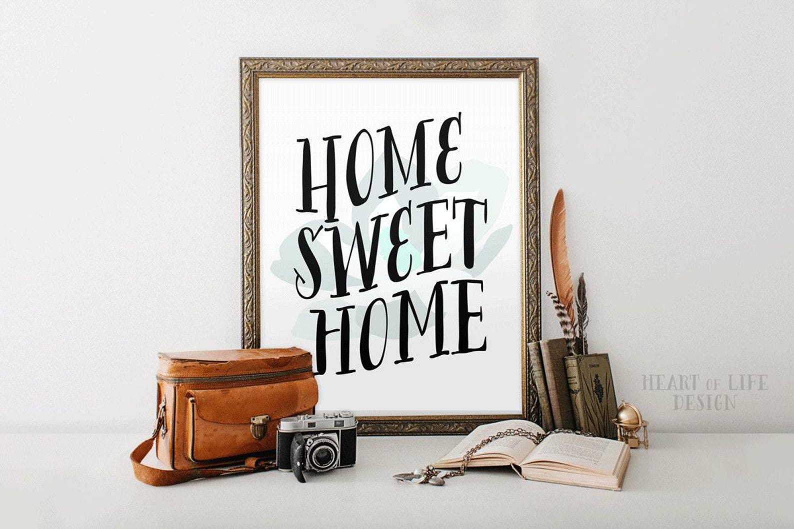 Home Sweet Home Printable Art Southern Print Welcome Sign Entry Way ...