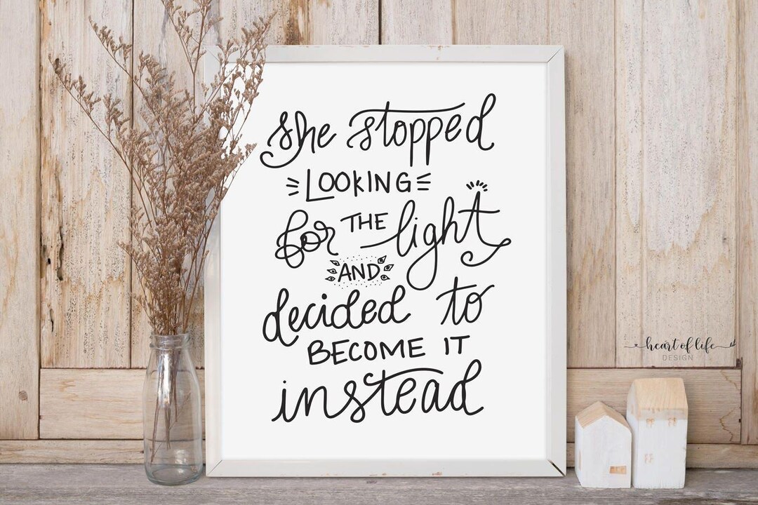 Motivational Quote Printable – Bold Black and White Wall Art, Inspiring ...