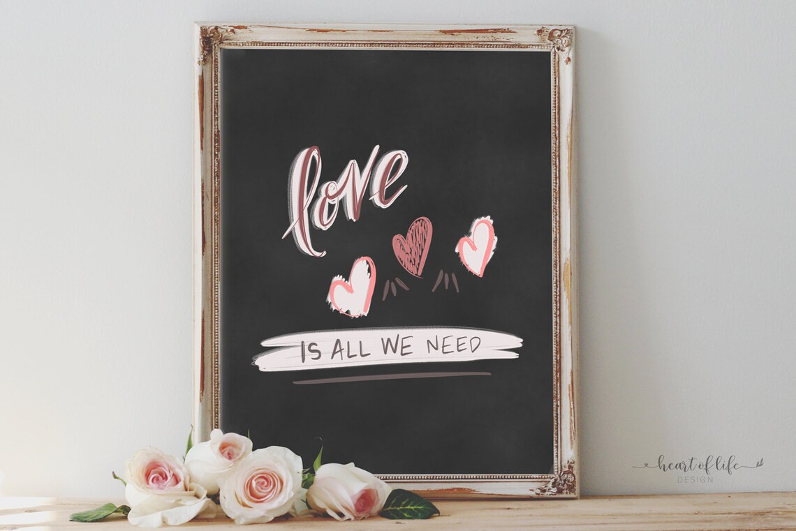 Printable Art Love Sign Quote Print Hand Lettered Art Family - Etsy