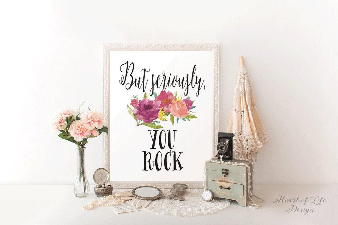 You Rock Printable Wall Art – Uplifting Quote for Teen Room, Dorm, or ...