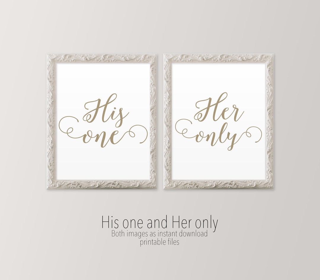 Printable Art Master Bedroom Quote His One Her Only Neutral Bedroom ...